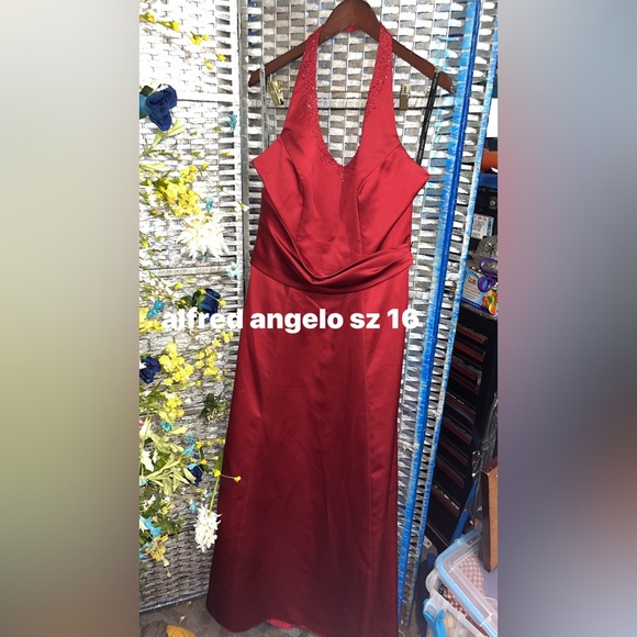 Alfred Angelo | Dresses | Alfred Angelo Red Formal Halter Dress | Poshmark